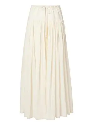 THE ROW Cotton Muslin Maxi Skirt - White