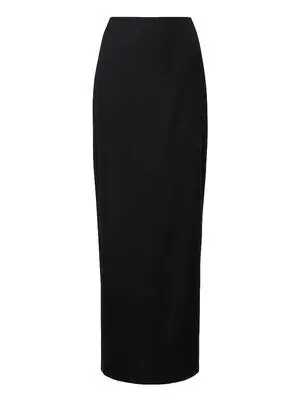 THE ROW Bartelle Wool Maxi Skirt - Black