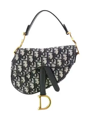 Dior Saddle Handbag Oblique Canvas Mini Shoulder Bag - Blue