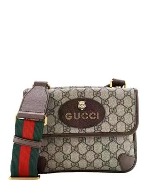 Gucci Neo Vintage Flap Messenger GG Coated Canvas Small Crossbody Bag Brown