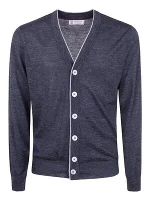Brunello Cucinelli V-neck Cardigan - Gray