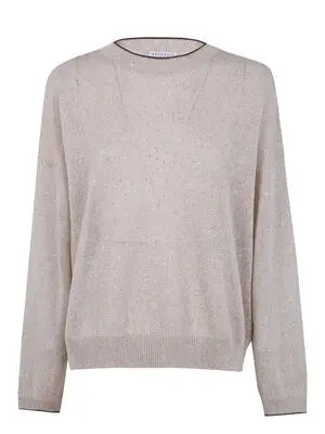Brunello Cucinelli Round Neck Sweater - Beige