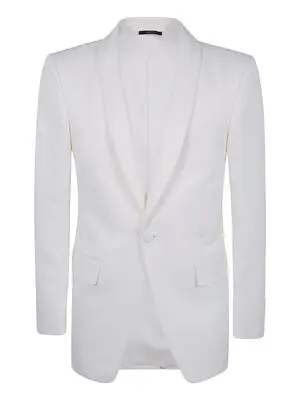 TOM FORD Wool Silk Sharp Faille Slim Shawl Lapel Jacket