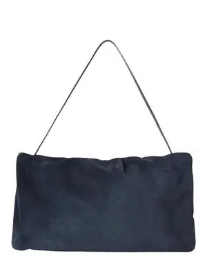 THE ROW XL Bourse Suede Bag Blue