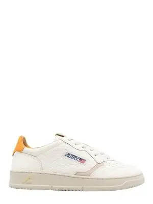 AUTRY Low Leather Sneakers - Gold