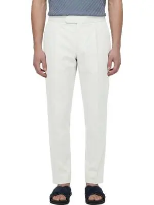 Brioni Tailored Cotton And Linen Trousers - Multicolor