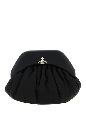 VIVIENNE WESTWOOD Draped Viscose Clutch - Black