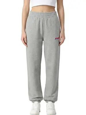 Off-White Cotton Jogging Pants - Grey