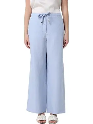 Max Mara Linen Wide-leg Trousers - Blue