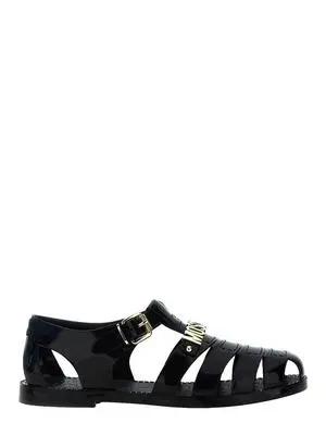 Moschino Pvc Caged Sandals - Black