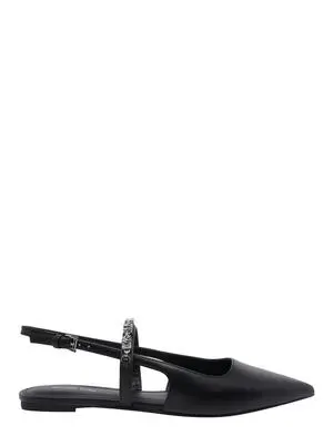 Michael Kors Michael Kors Slingback Flats With Embellished Detailing Black