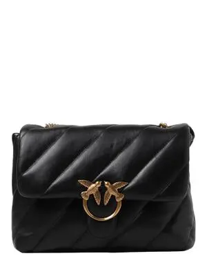 Pinko Quilted Shoulder Bag With Chain Strap - Black