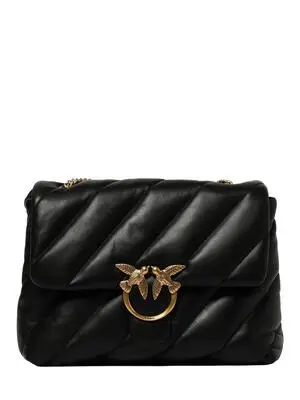 Pinko Quilted Shoulder Bag With Chain Strap - Black