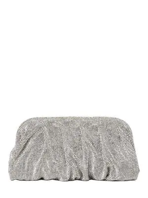 Benedetta Bruzziches Aluminum Clutch With Rhinestones - Silver
