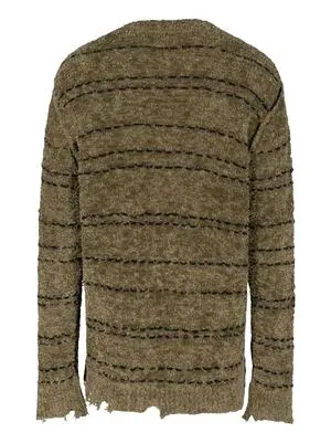 NAMACHEKO Viskan Striped Crewneck Sweater - Green