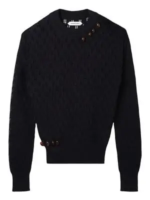 NAMACHEKO Nissan Textured Crewneck Sweater - Black