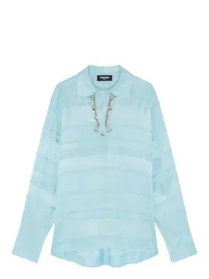 Ahluwalia Bnaebi Embellished Shirt - Blue