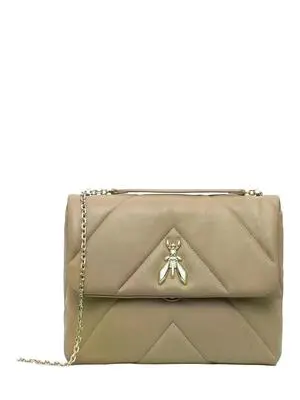 Patrizia Pepe Padded Flap Bag With Top Handle - Neutrals