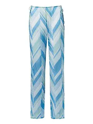 Devon Windsor Ollie Straight-leg Metallic Trousers - Glacier