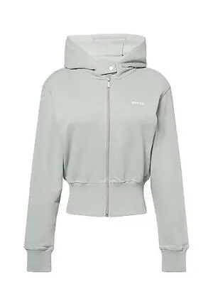 ADANOLA Cinch Hem Full-zip Cotton-jersey Hoody - Cloud Blue
