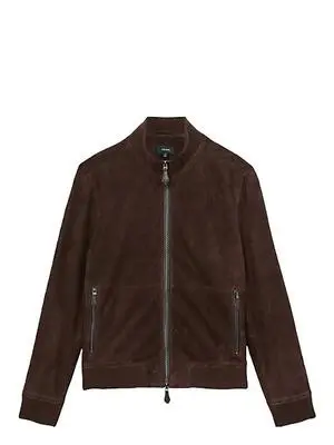 REISS Brent Zip-Up Suede Jacket
