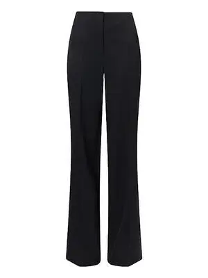MUGLER High-rise Straight-leg Wool Trousers - Black
