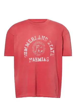 NAHMIAS Summerland Graphic-print Cotton T-shirt - Ruby