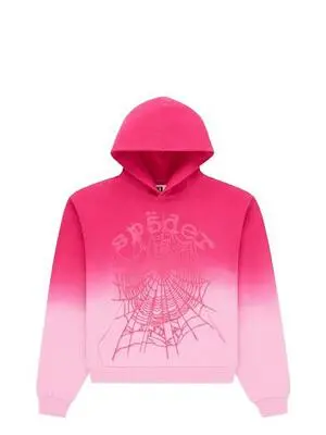 SP5DER Og Web Ombre Hoodie - Pink