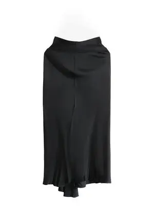 Rick Owens Charmeuse A-line Bias Skirt - Black