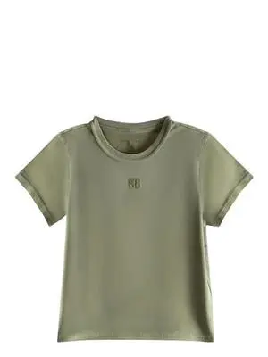 Alexander Wang Essential Jersey Shrunk Tee Washed Walnut