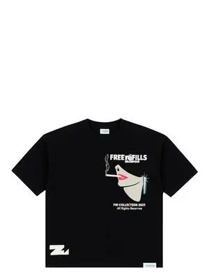 FREE REFILLS Ashtray Tee Shirt - Black
