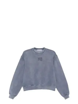 Alexander Wang T By Alexander Wang Essential Terry Crewneck Sweatshirt Washed Blue Ink