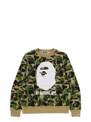 A BATHING APE Camo Crewneck Sweatshirt - Green