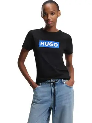Hugo Slim-fit T-shirt With Logo - Black