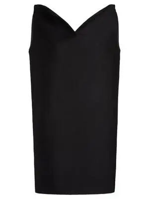Balenciaga Wool-blend Scuba Mini Dress - Black