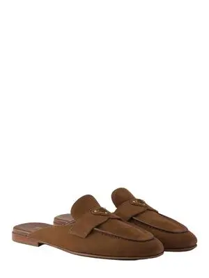 Prada Nubuck Mules - Cocoa Brown