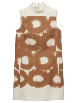 Prada Printed Canvas Mini-dress - Brown