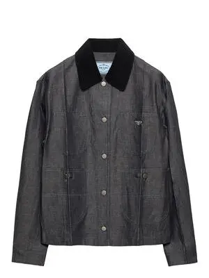 PRADA Prada Classic Fit Chambray Jacket