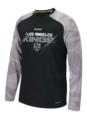 REEBOK Los Angeles Kings Long Sleeve Crewneck T-shirt - Black