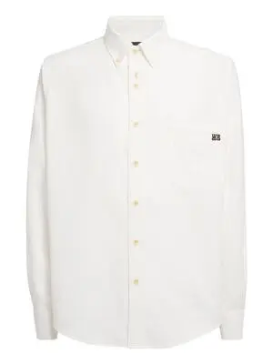 WALES BONNER Cotton Embroidered Isaac Shirt - White