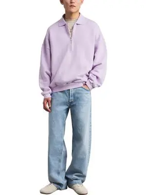 AGOLDE Cotton Quarter-zip Sweatshirt - Purple
