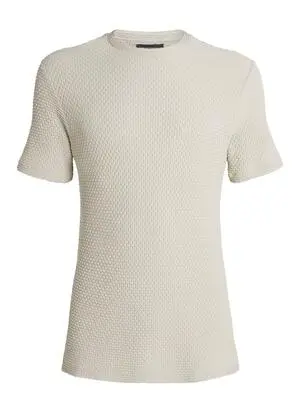 Emporio Armani Textured T-shirt - Brown