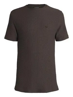 Emporio Armani Textured T-shirt - Black