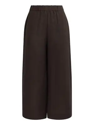 Max Mara Linen Wide-leg Trousers - Brown