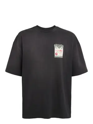 Amiri Cotton Chateau Stamp T-shirt - Black