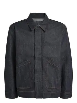 Rag & Bone Patch-pocket Denim Trucker Jacket - Navy