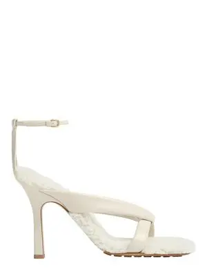 Bottega Veneta Leather Riva Sandals 90 - White