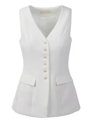 WAKAKUU Tailored Waistcoat - White