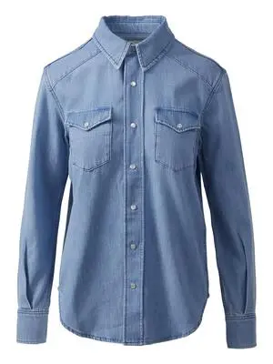 WAKAKUU Anja Denim Shirt - Light Blue Wash