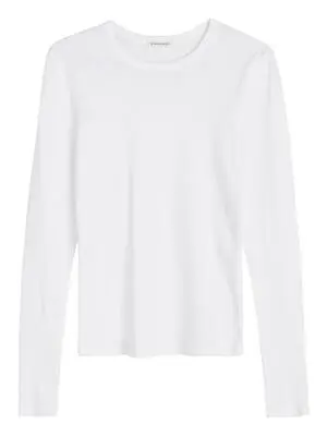 BY MALENE BIRGER Long-sleeved Brita Flat T-shirt - White